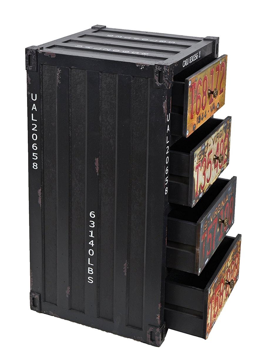 Commode rangement design style industriel en bois