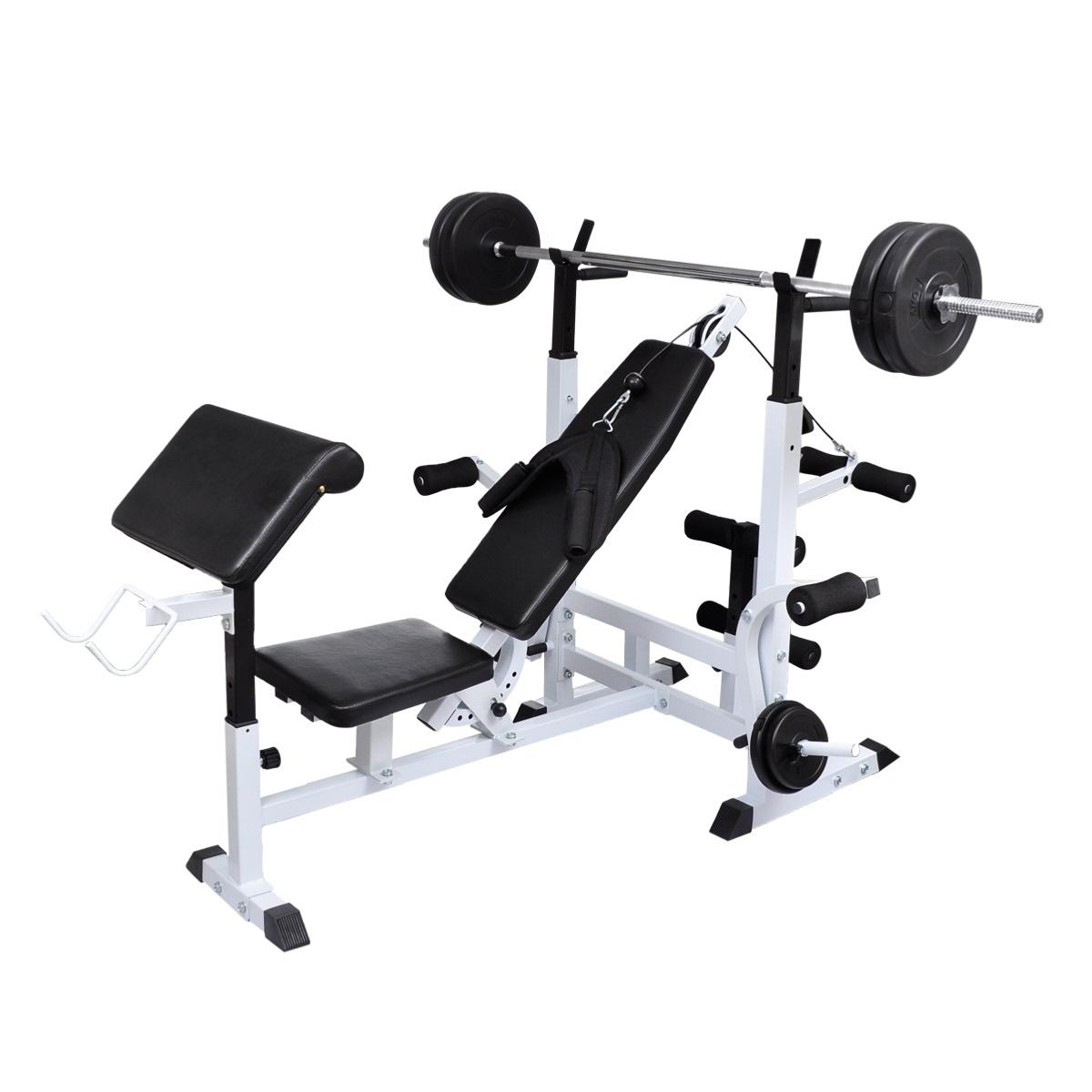 BANC de MUSCULATION complet avec haltères