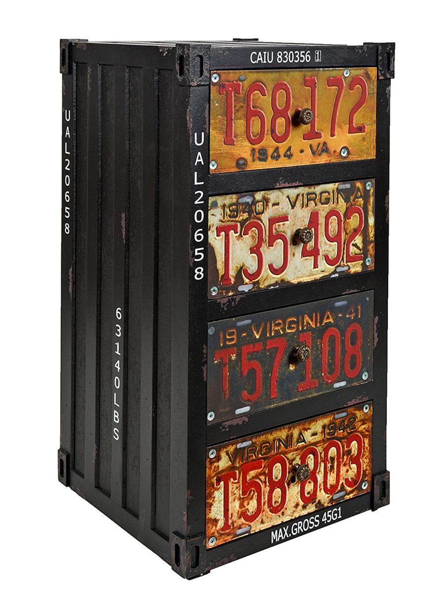 Commode rangement design style industriel en bois