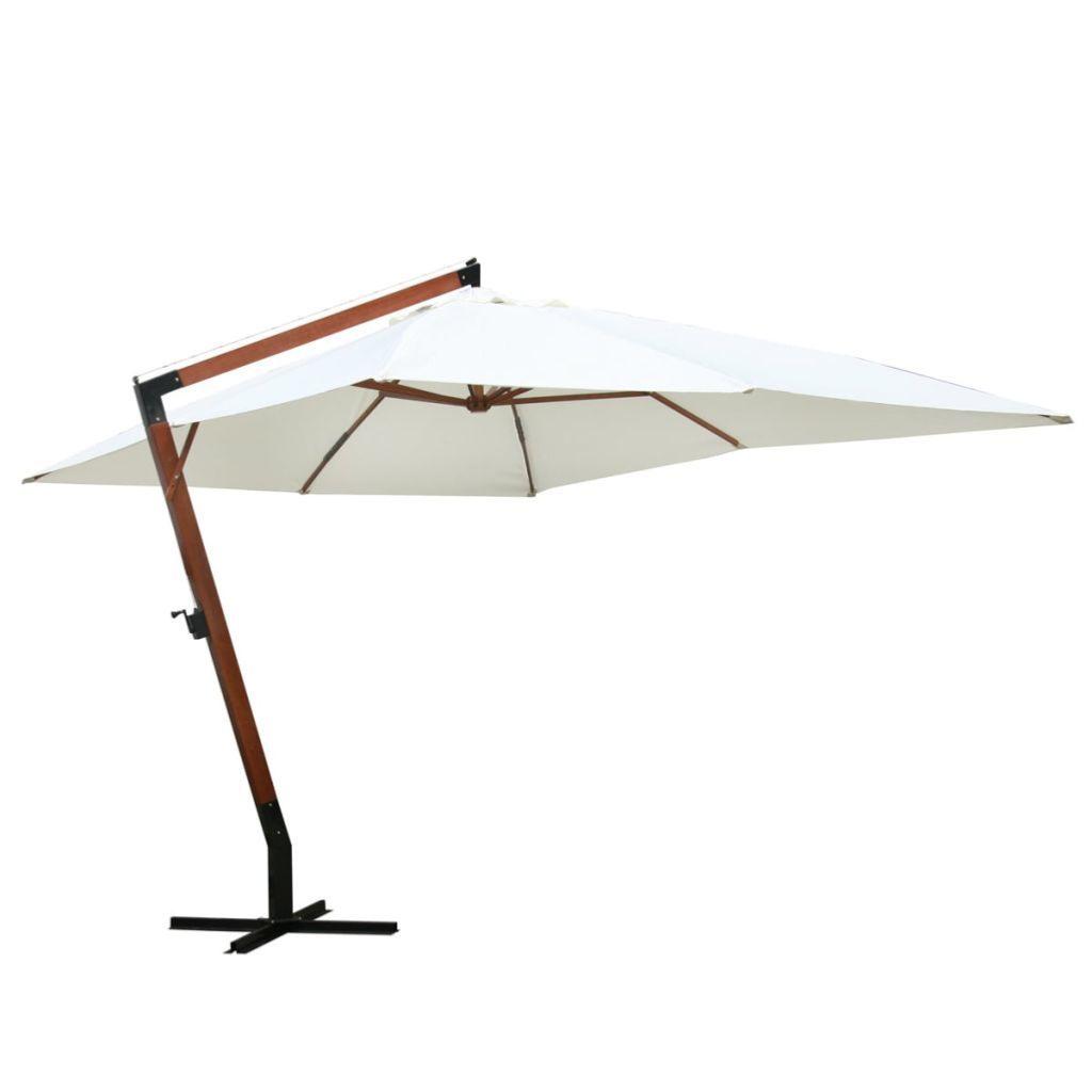 PARASOL déporté géant en bois: 4 x 3 mètres