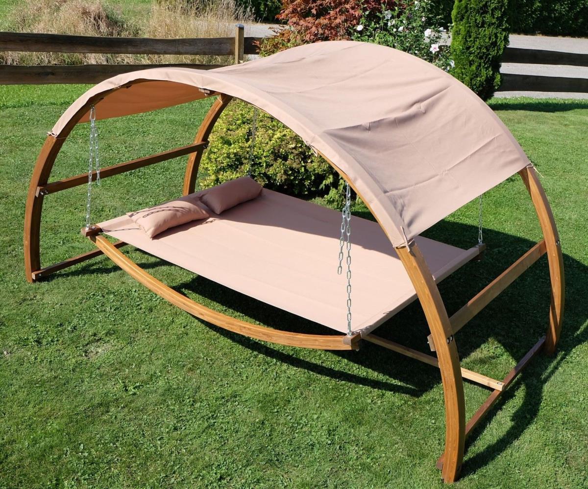 HAMAC sous auvent, 2 places, bois massif, modèle BAVIERE