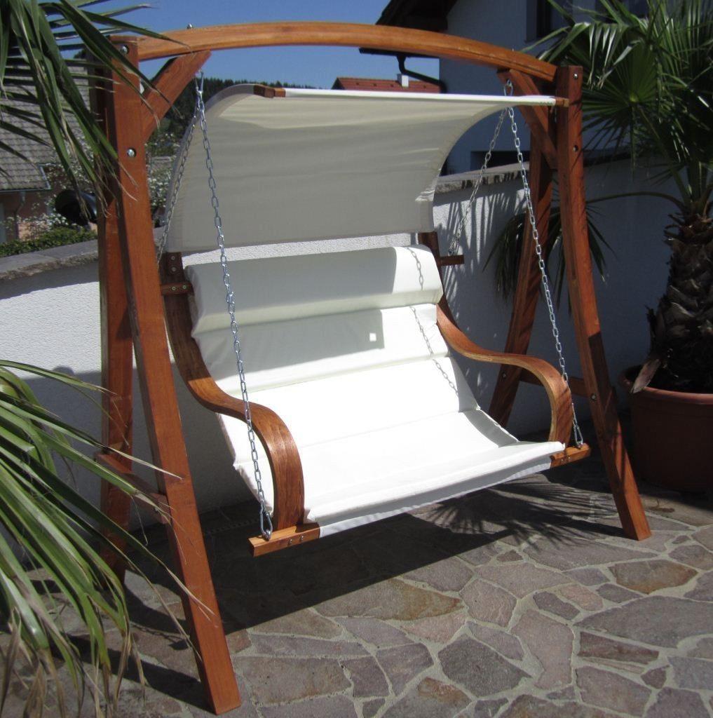 HAMAC balancelle de luxe, 2 personnes en bois massif