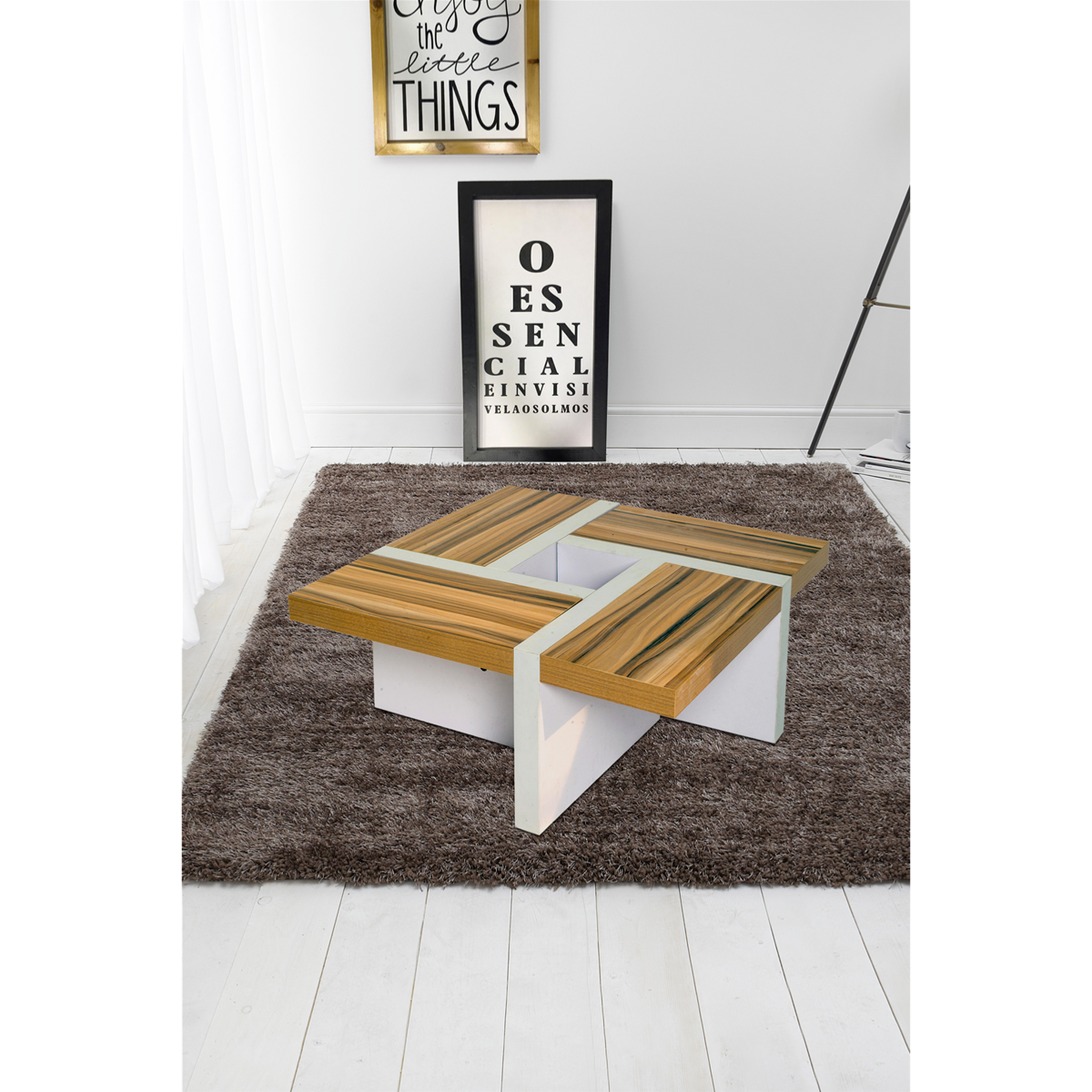 TABLE basse design en bois, modèle OREGON